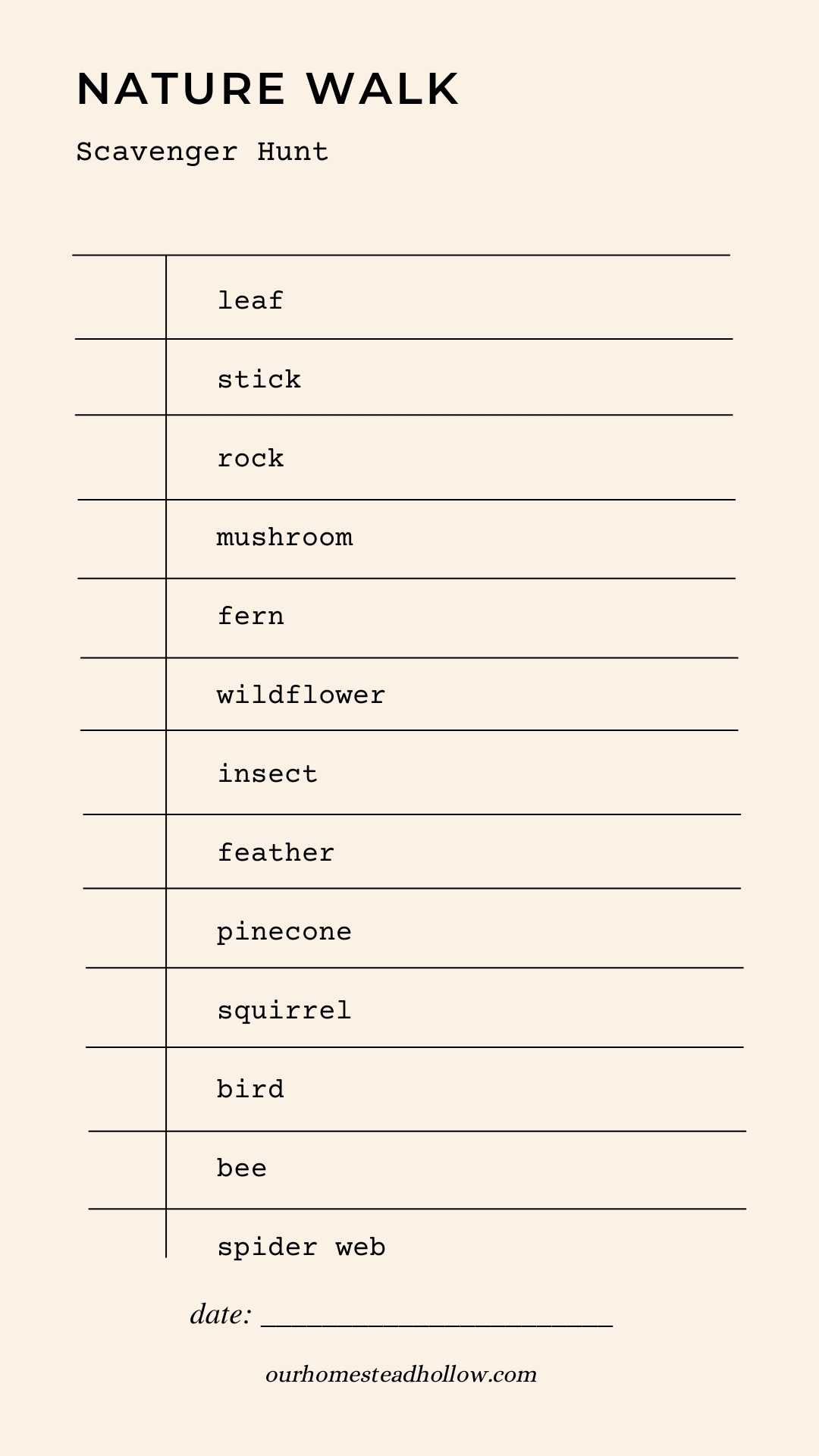 5 Simple Nature Walk Activities for Earth Day - Wild Orchard Homestead